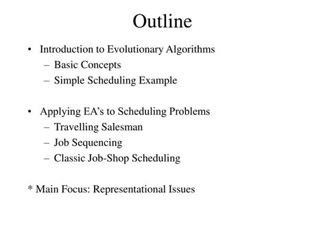 PPT Applications Of Genetic Algorithms To Resource Constrained
