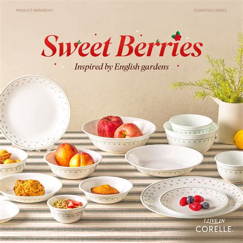 코렐브랜드 Ep 45 나만의 작은 정원 스윗 베리즈 어느 날 아침 코렐 스윗베리즈 세트를 처음 꺼내 봤어요 하얀 바탕 위에 은은한 그린 디테일과 작은 빨간