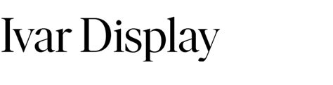 Ivar Display In Use Fonts In Use