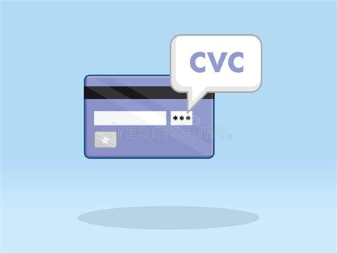Credit Card Verification Code Cvc Number Stock Vector Illustration Of