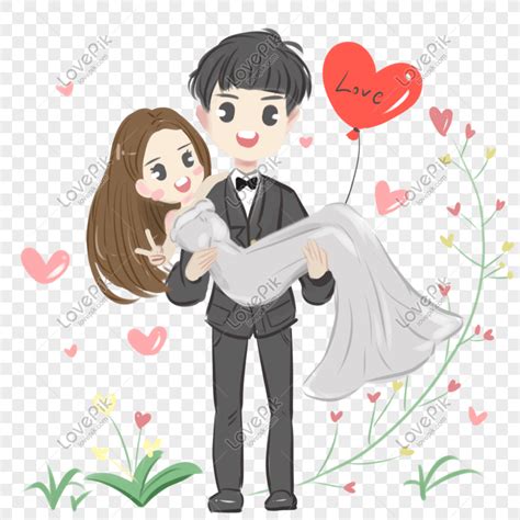 Gambar Kartun Kahwin Comel Cartoon Romantic Hot Air Balloon Aerial
