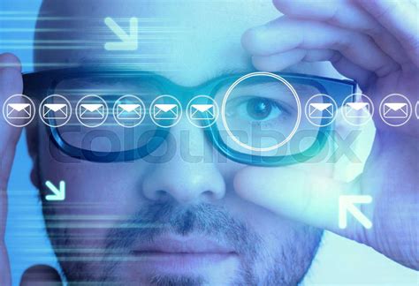 View Of A Futuristic Technology User Interface With Retinal Colourbox