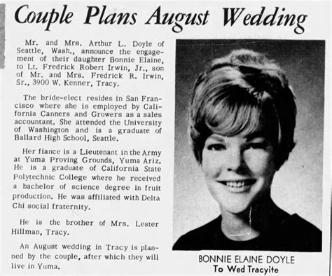 Marriage Of Doyle Irwin ™