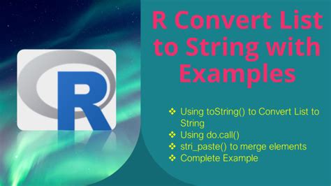 R Convert List To String With Examples Spark By Examples