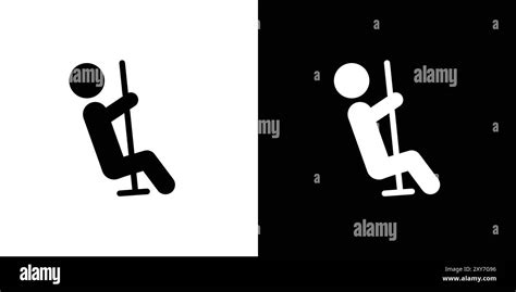 Swing Icon Set In Black And White Color Simple Flat Vector Stock Vector Image And Art Alamy