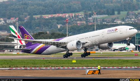Hs Tky Thai Airways Boeing 777 300er At Zurich Photo Id 970615