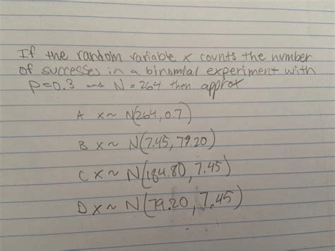 solved if the random variable and counts the number of