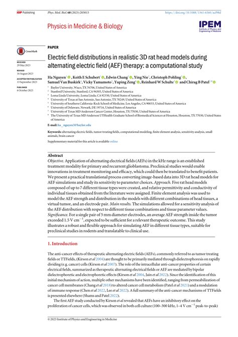 Electric Field Distributions In Realistic 3d Rat Head Models During