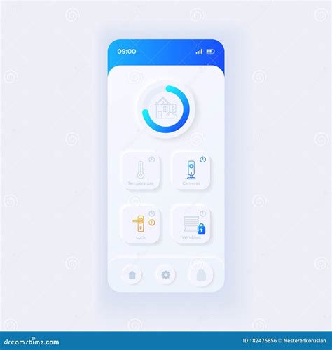 Internet Of Things Application Smartphone Interface Vector Template Mobile App Page Light