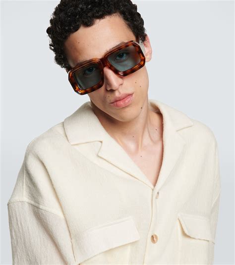 Paulas Ibiza Mask Sunglasses In Brown Loewe Mytheresa