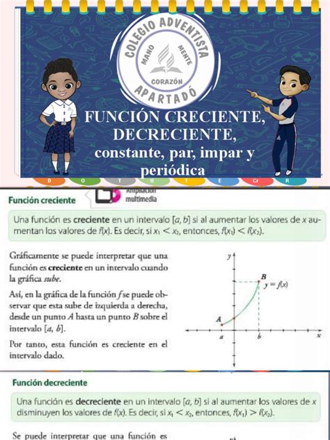 10° Función Creciente Y Decreciente Pdf