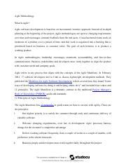 Understanding Agile Methodology Principles And Advantages Course Hero