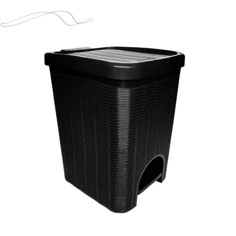 Lixeira Pedal Vime 12 Litros Quadrada De Cozinha Banheiro