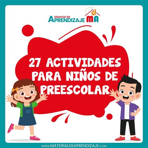 Las 27 Mejores Actividades Para Niños De Preescolar Material De