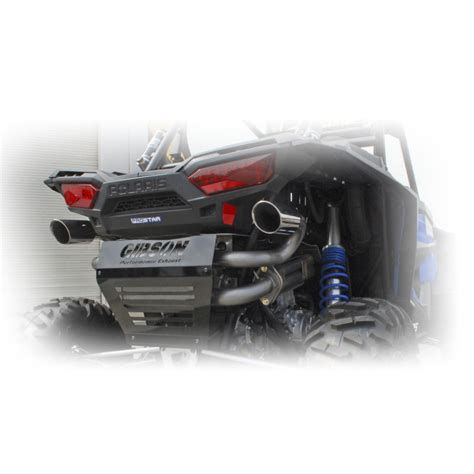 Gibson Performance Exhaust System Dual Stainless Polished Polaris Utv 2015 98021 Pit