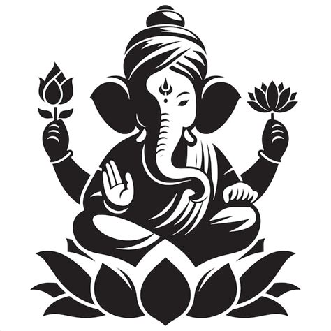 Ganesh Chaturthi Chaturdashi Chaturthi As Vinayaka Chaturthi Black And