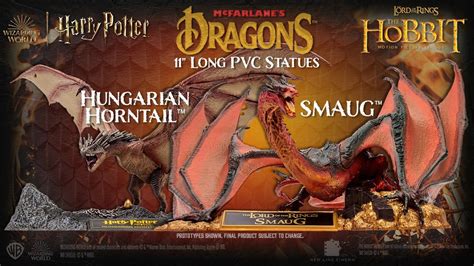 New Mcfarlanes Dragons Smaug™ And Hungarian Horntail™ 11 Long Pvc