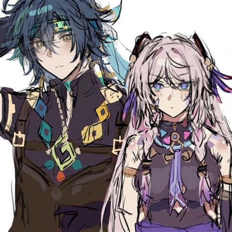 Kinich X Citlali Genshin Impact In Anime Fanart Drawing Art