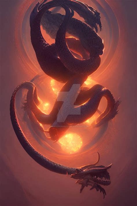 Ouroboros Dragon Of Fire By Chaosworksart On Deviantart