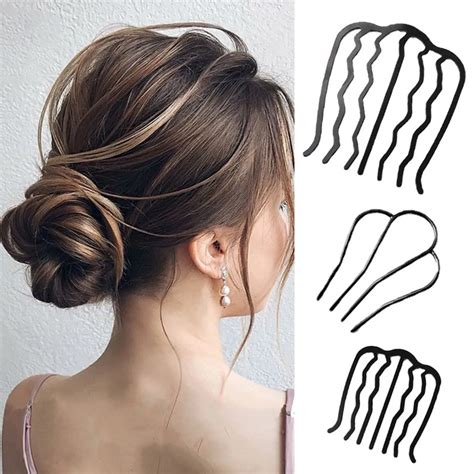 한국 스타일 헤어핀 빗 간단한 여성용 Diy 스타일링 도구 땋은 트위스트 포크 곱슬 머리 클립 땋은 장식 패션브레이더 Aliexpress