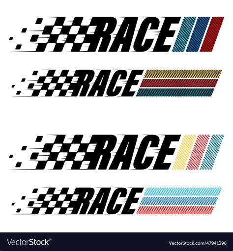 Sport Flags Text Stripes Royalty Free Vector Image