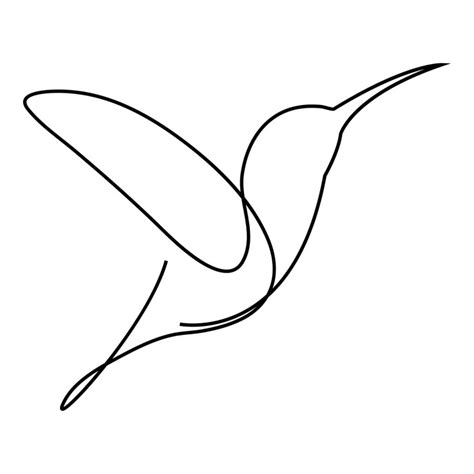 pal einzeiliges colibri von addillum Dibujos de pájaro Dibujo