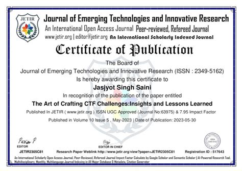 jasjyot singh saini on linkedin cybersecurity research ctf researchpaper