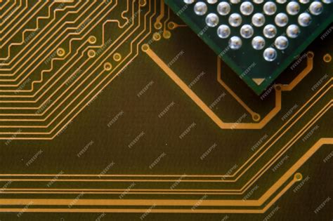 Premium Photo Microprocessor On The Background Of The Microcircuit Of