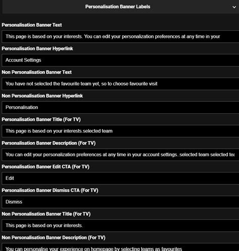 Personalization User Guide