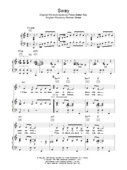 Sway Quien Sera Piano Vocal Guitar Chords Right Hand Melody