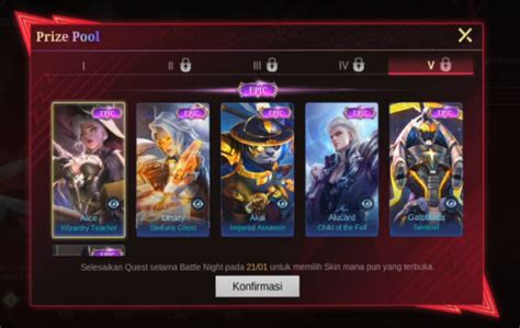 Kapan Rilis Event M5 Battle Night Skin Chest Mobile Legends Ml