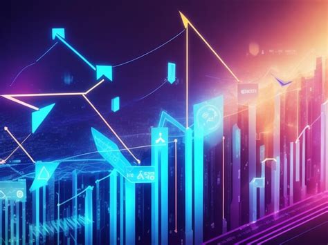 Premium Ai Image Futuristic Raise Arrow Chart Digital Transformation Abstract Technology