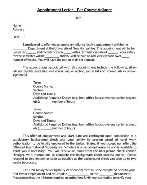 Job Appointment Letter 21 Samples And Examples