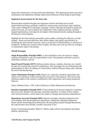 Top Clean Code Practices To Reduce Technical Debt PDF