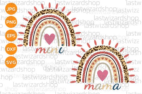 Mama Rainbow Svg Mini Rainbow Svg Graphic By Lastwizard Shop