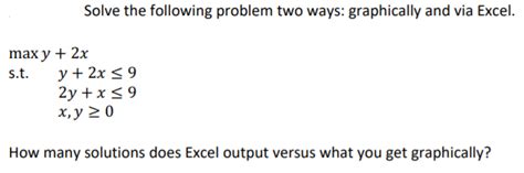 solved solve the following problem two ways graphically and