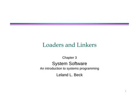 PDF Loaders and Linkers 國立臺灣師範大學ghhwang course slices system software System Software