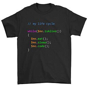 Eat Sleep Code Repeat T Shirt Funny Programmer Gift Smart Foxes