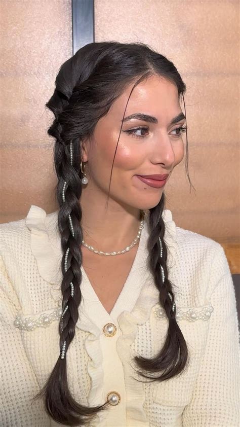 Easy Braided Hairstyle 🤍 Braidedhairstyle Pinteresthair Hairideas
