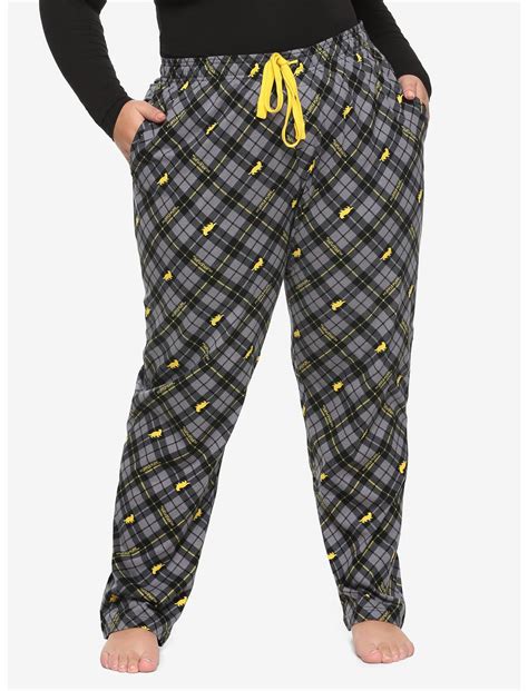 Harry Potter Hufflepuff Plaid Girls Pajama Pants Plus Size Hot Topic