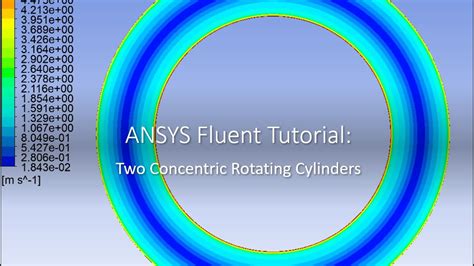 Ansys Cfd Tutorial Analysis Of Two Concentric Rotating Cylinders Youtube