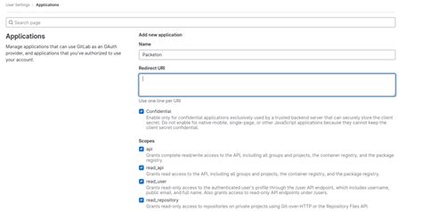 Gitlab Setup Packeton Docs