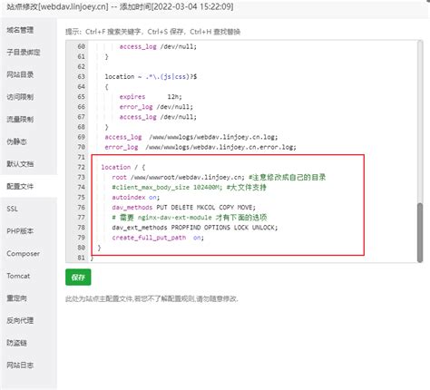 基于宝塔面板用nginx搭建webdav 林的it之家