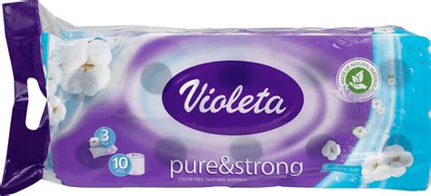 Violeta Pureandstrong Toaletni Papir 3 Slojni 110 Listića 10 Kom Dmhr