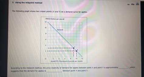 Solved 2 Using The Midpoint Method The Following Graph