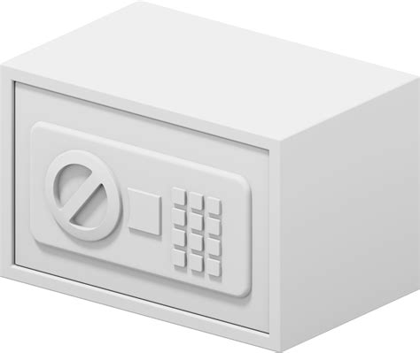Modern Safe With Code Lock White Close Storage Png Icon On