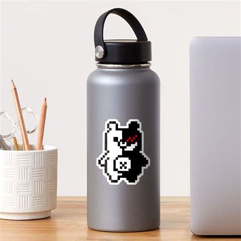 Monokuma Pixel Sprite Sticker For Sale By Paigeswope Redbubble