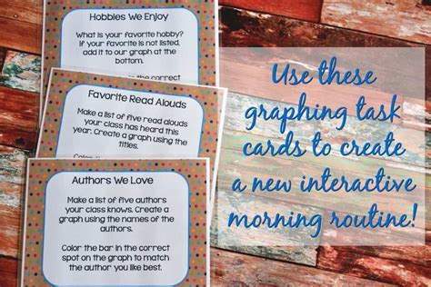Interactive Mornings Graphing Task Cards The Curriculum Corner 123