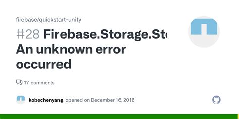 Firebase Storage StorageException An Unknown Error Occurred Issue
