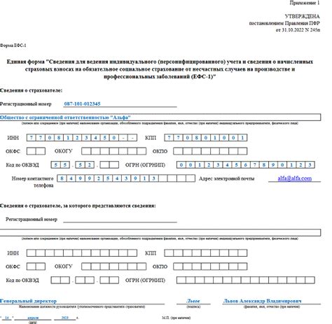 Порядок заполнения ефс 1 за 2023 год 74 фото